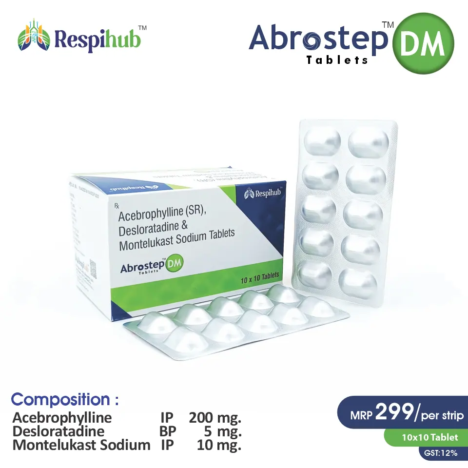 Acebrophylline (200mg) + Desloratadine (5mg) + Montelukast (10mg ...