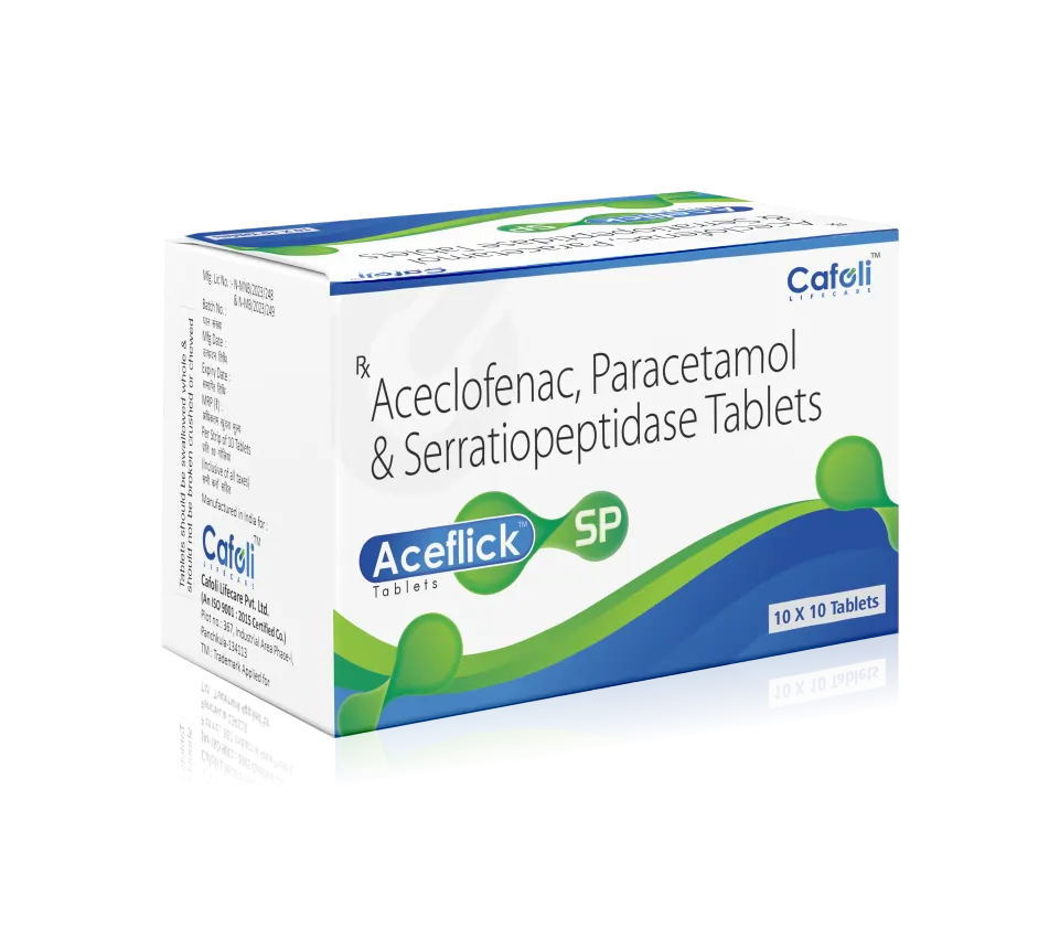 Aceclofenac (100mg) + Paracetamol (325mg) + Chlorzoxazone (250mg ...
