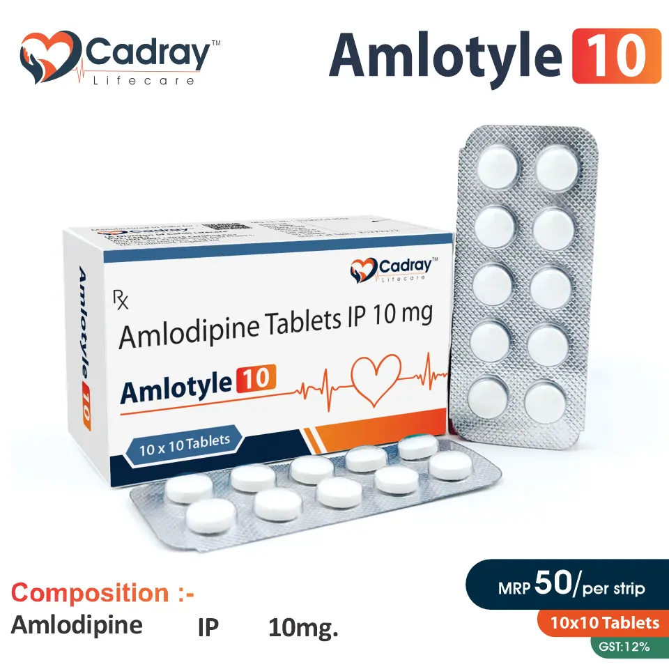 Amlodipine 10 mg Amlotyle 10 Tablet
