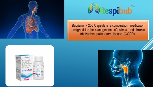 Buditerm F 200 Inhaler (Formoterol 6mcg + Budesonide 200mcg)