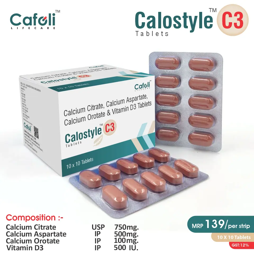 Calcium Citrate 750mg + Calcium Aspartate Anhydrous 500mg + Calcium ...