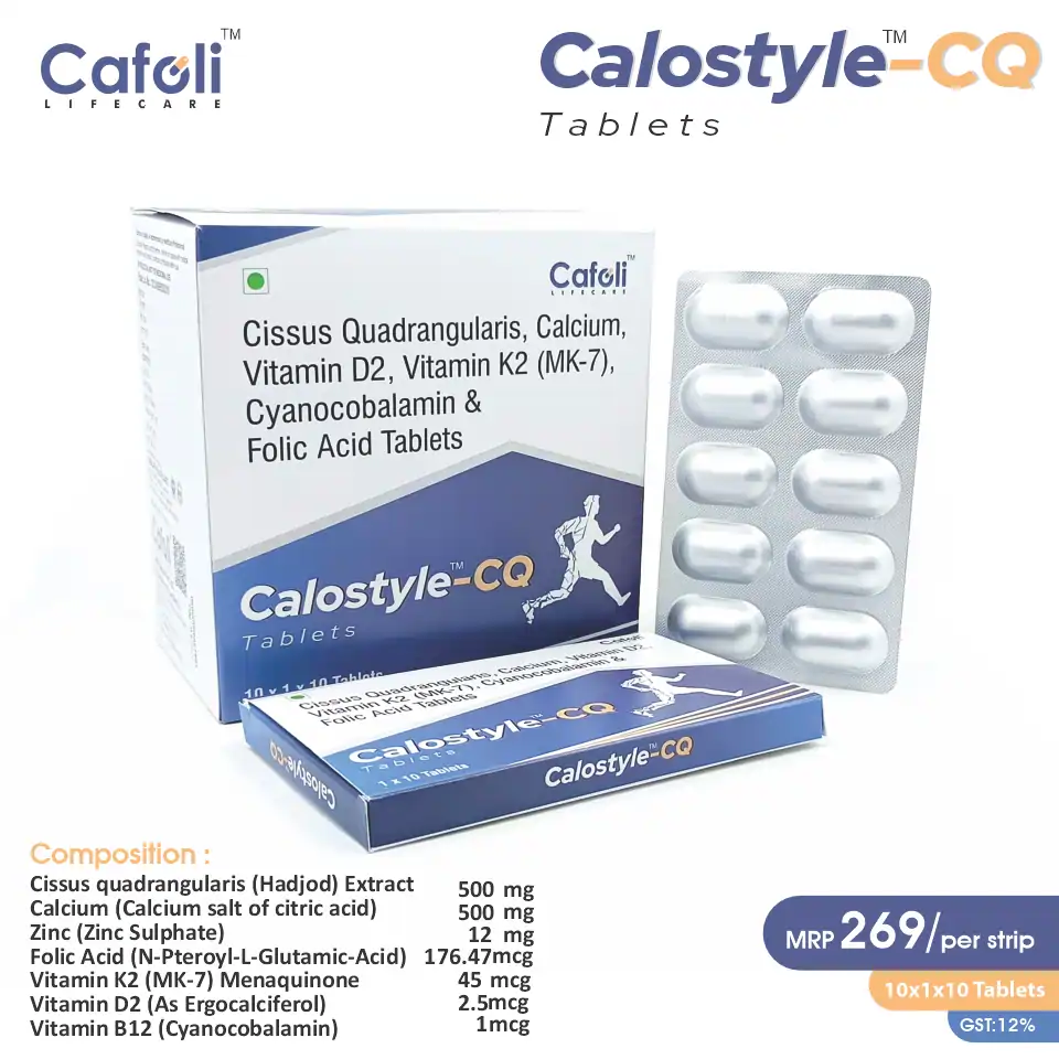 Cissus Quadrangularis (500mg) + Calcium Citrate Malate (500mg ...