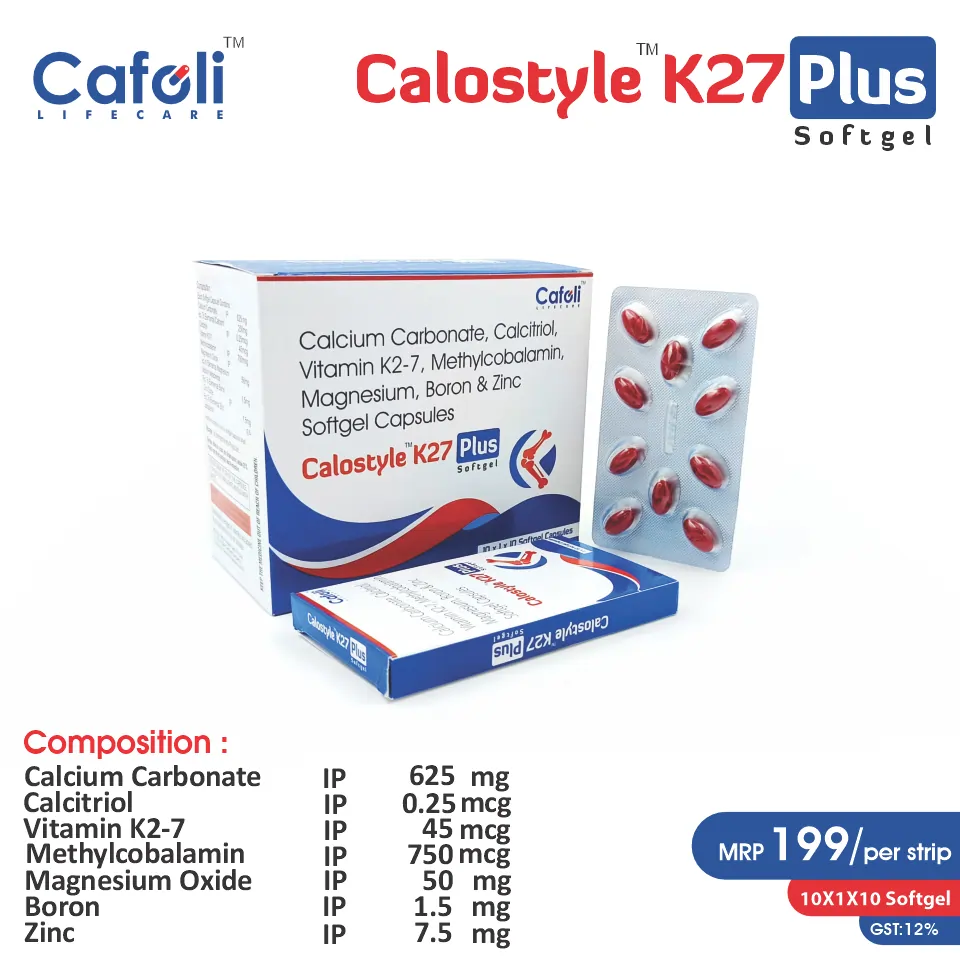 Calostyle K2 Plus Softgel (Boron + Calcitriol + Calcium + Magnesium ...