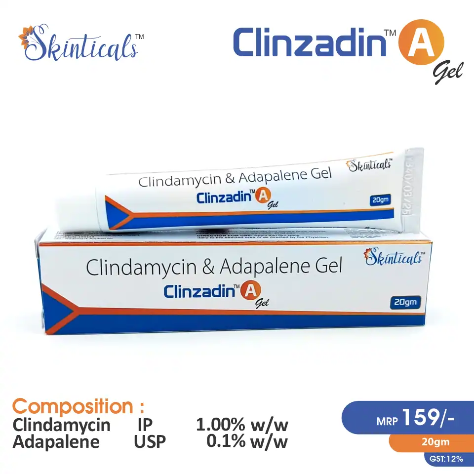 Clindamycin Phosphate I.P. 1% w/w + Adapalene I.P. 0.1% w/w – Clinzadin ...