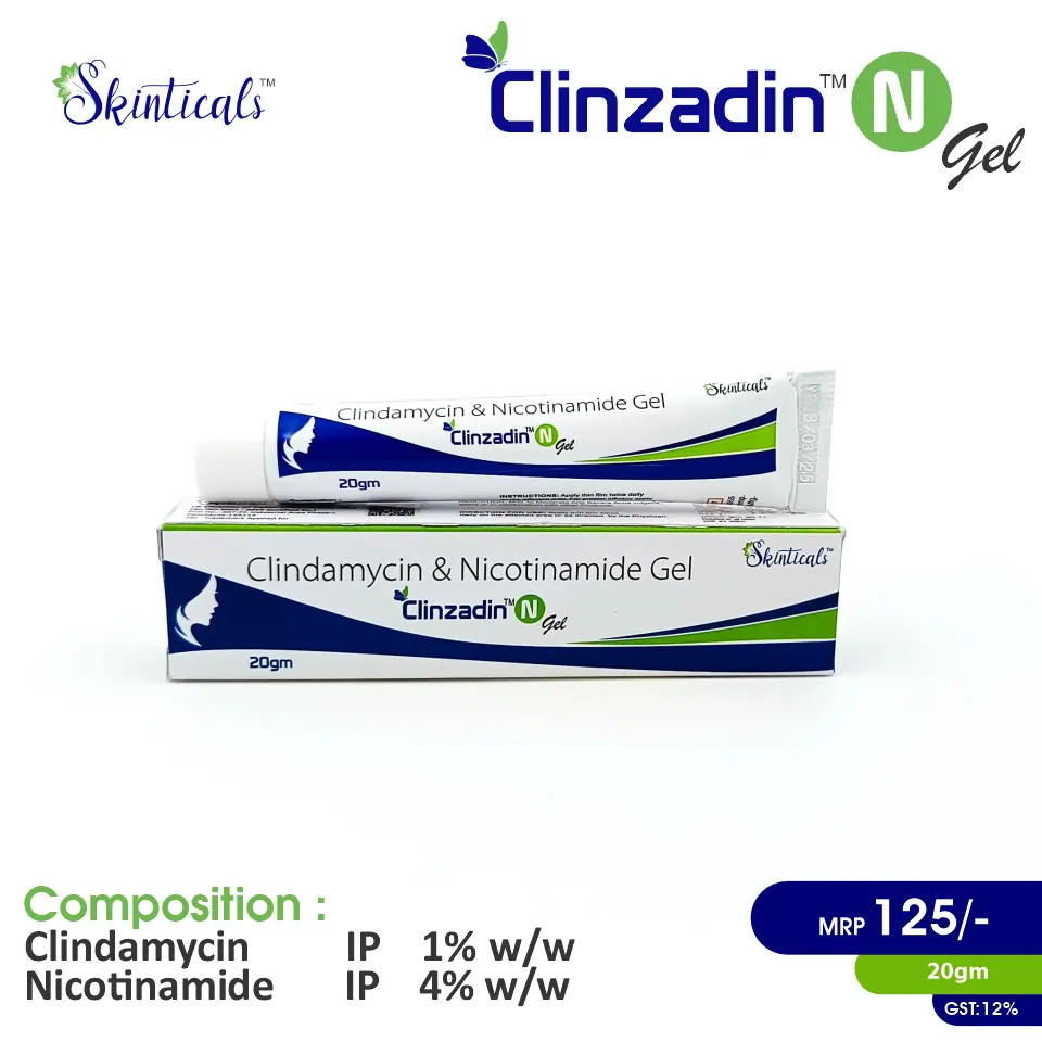 Clindamycin 1 % w/w + Niacinamide 4 % w/w Gel Clinzadin N Gel