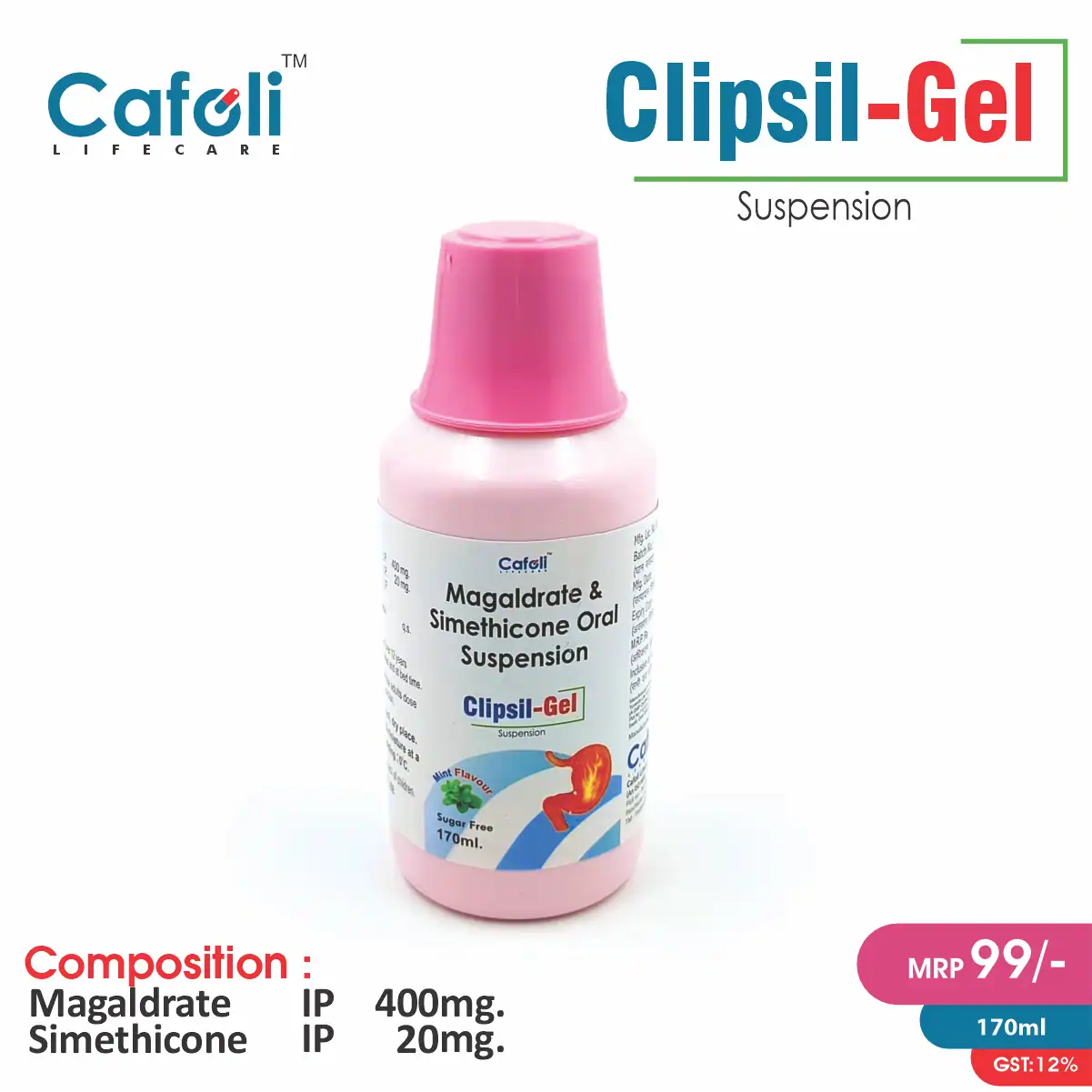 Magaldrate I.P. 400mg + Simethicone I.P. 20mg (Mango & Mint Flavour ...
