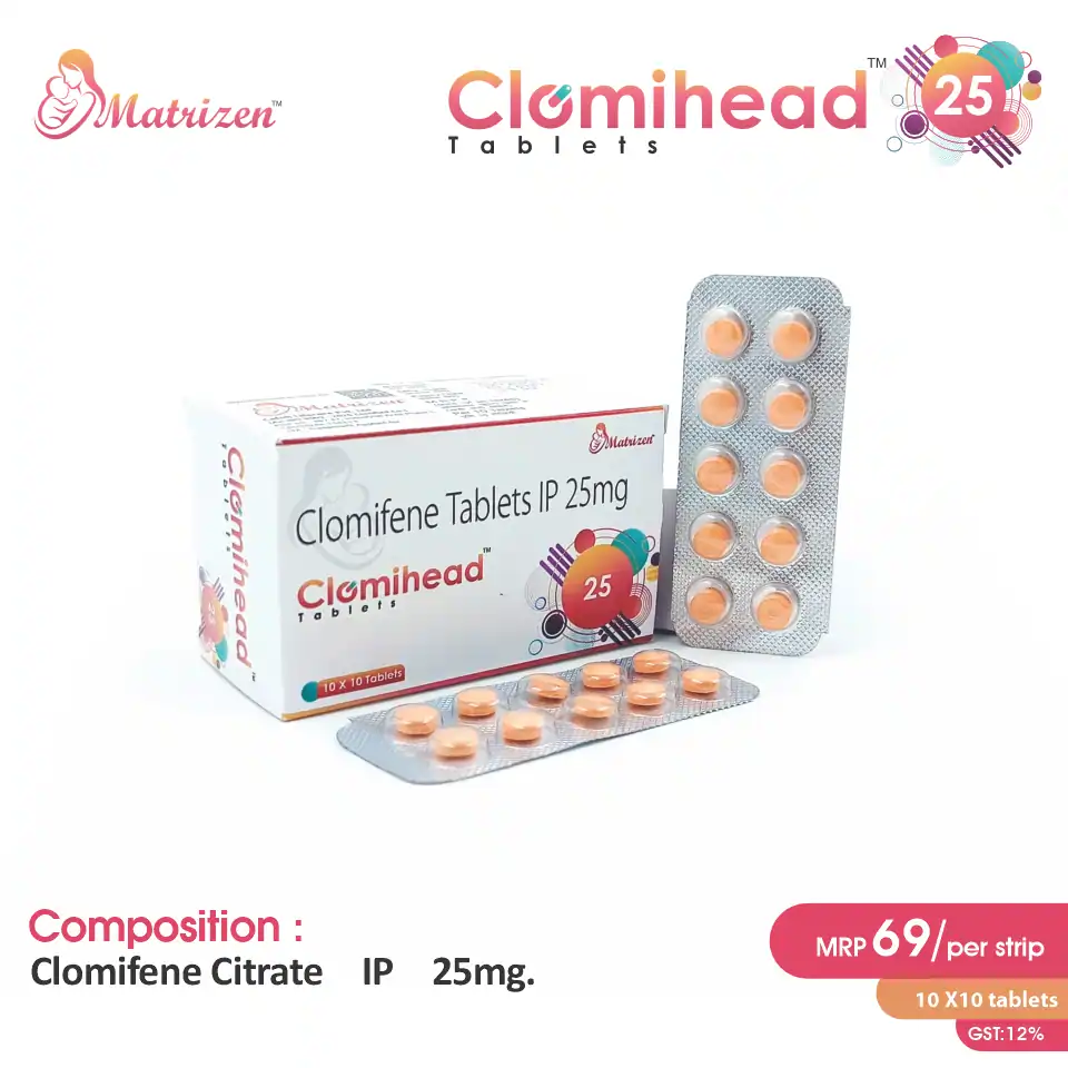 Clomihead 25 Tablet (Clomiphene 25mg)