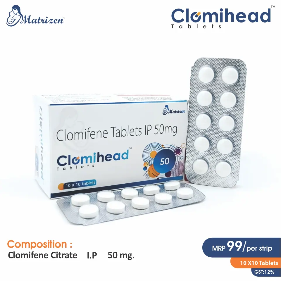 Clomihead 50 Tablet (Clomiphene 50mg)