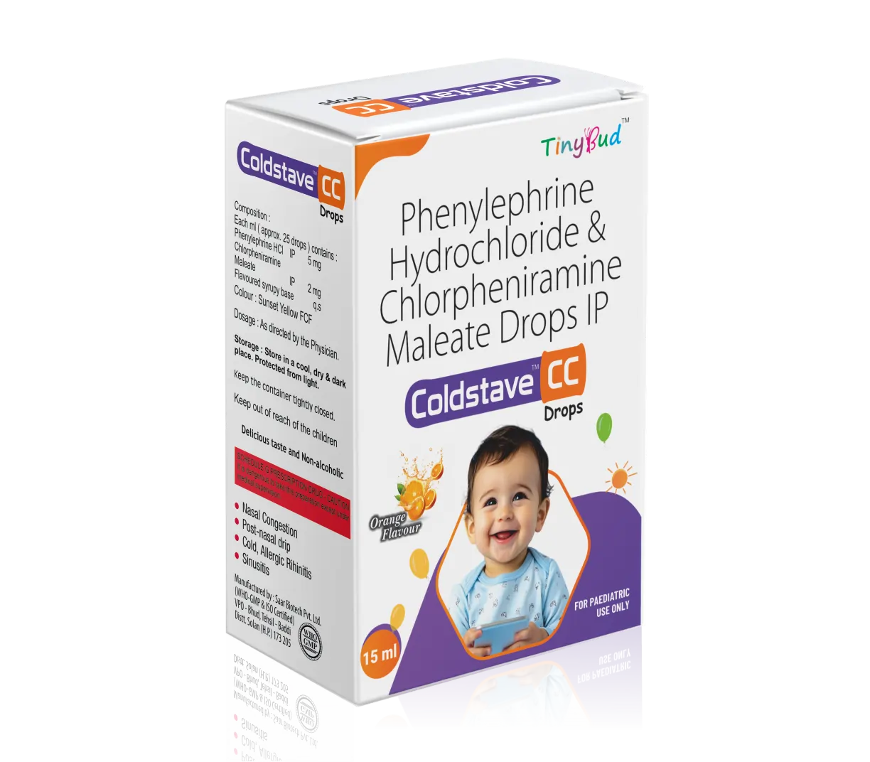 Coldstave P Oral Drops (Chlorpheniramine Maleate 1mg + Paracetamol ...