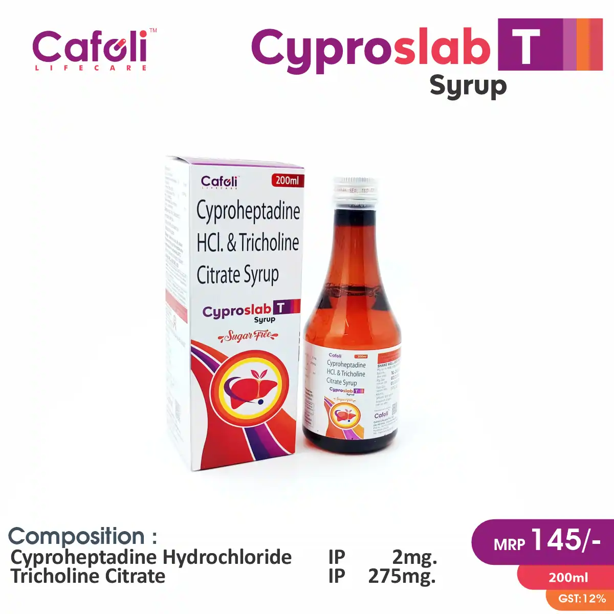 Cyproheptadine 200 ml (IN DRUG) syrup Cyproslab T Syrup