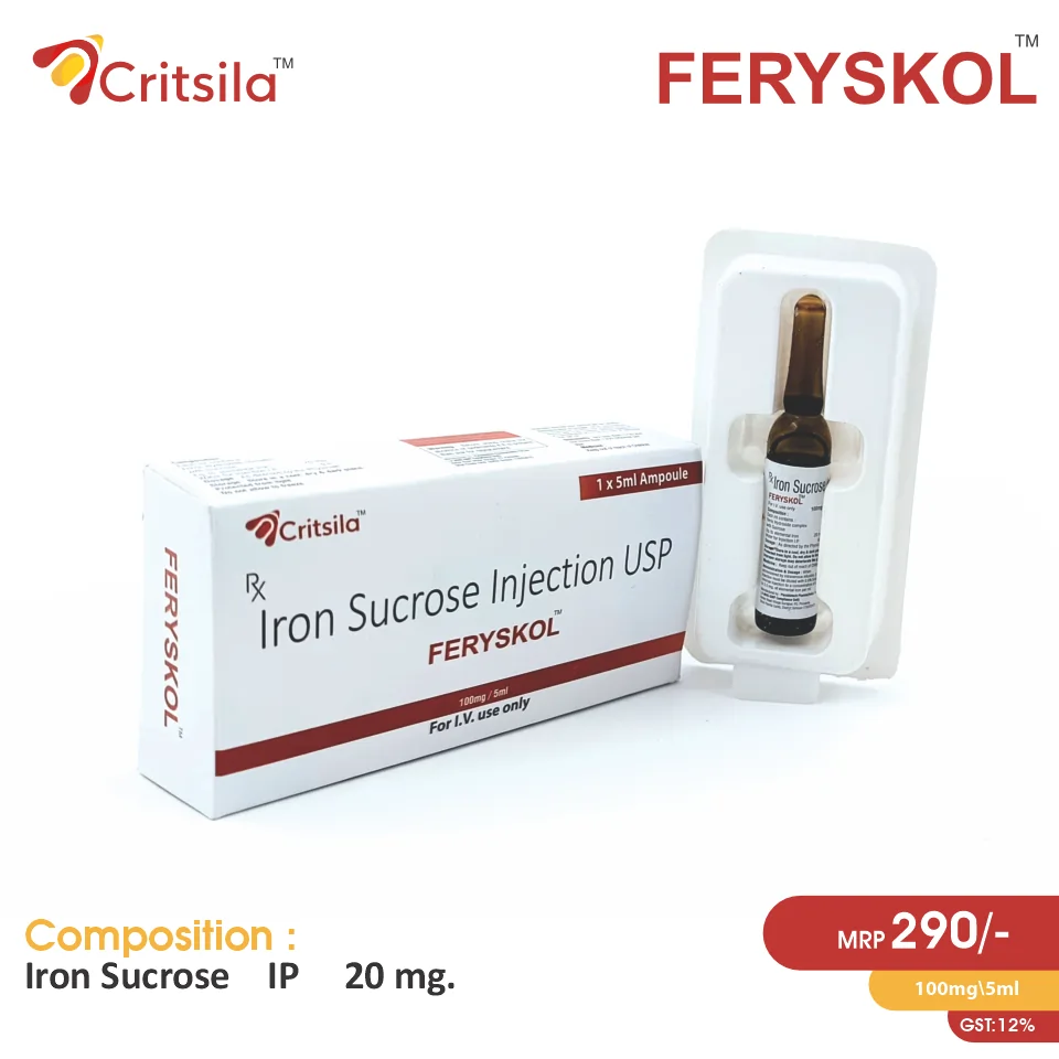 Iron Sucrose 100mg Feryskol 100 Injection