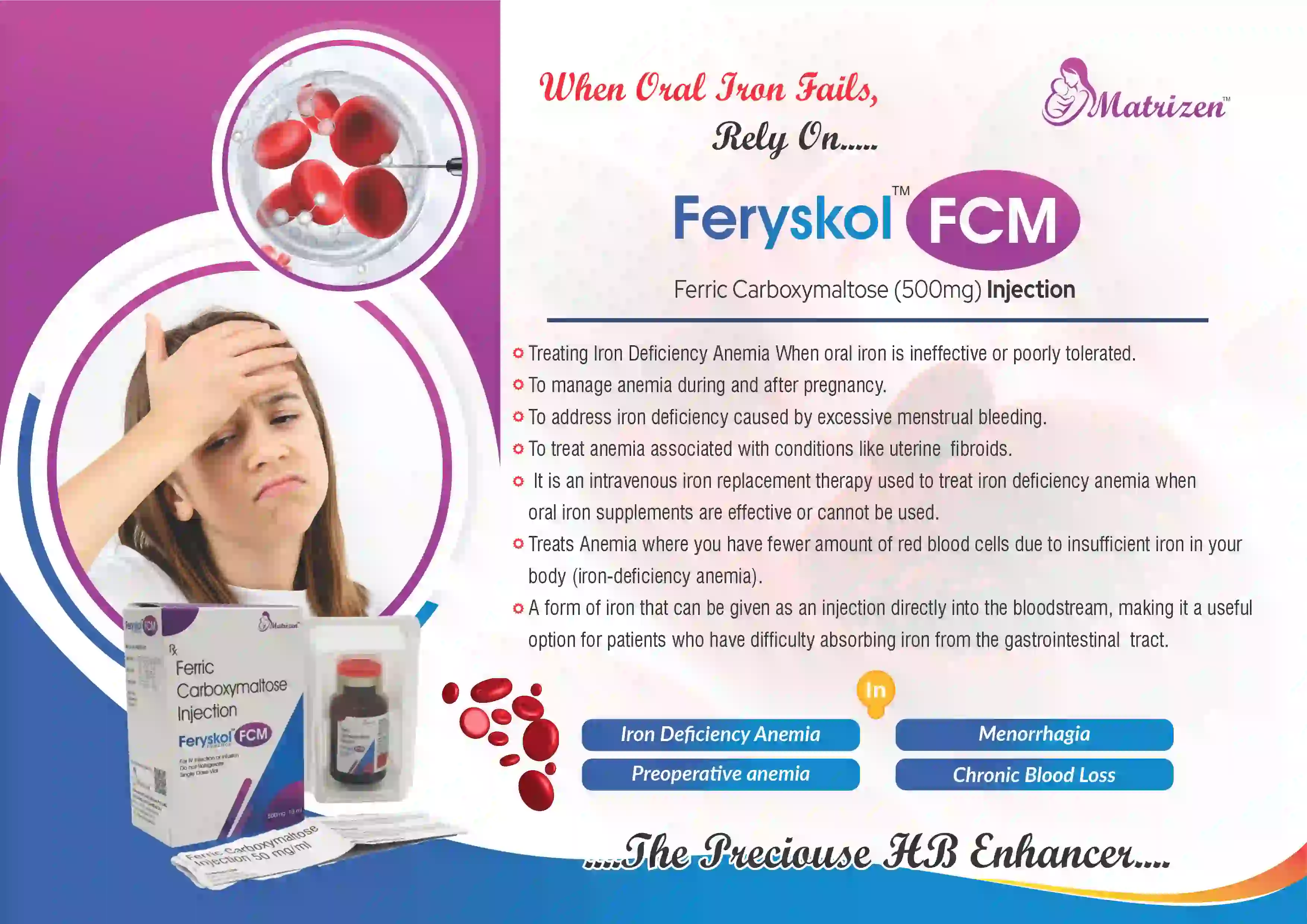 Ferric Carboxymaltose (500mg) – Feryskol FCM Injection