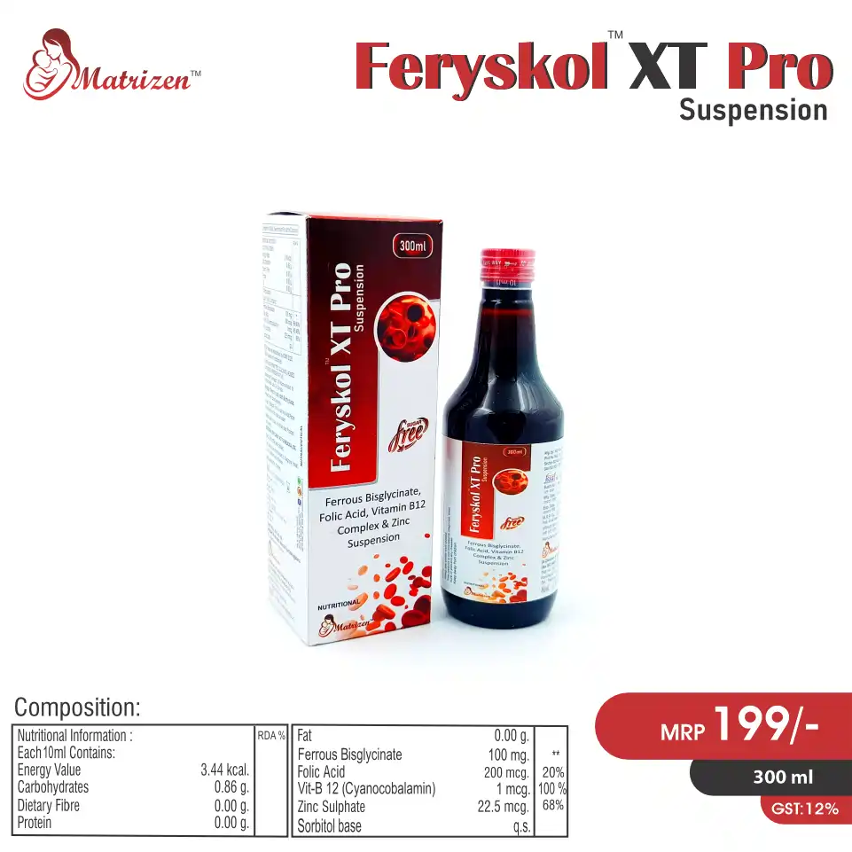 Hemantic Syrup of Iron, Folic Acid & Zinc Feryskol XT Pro