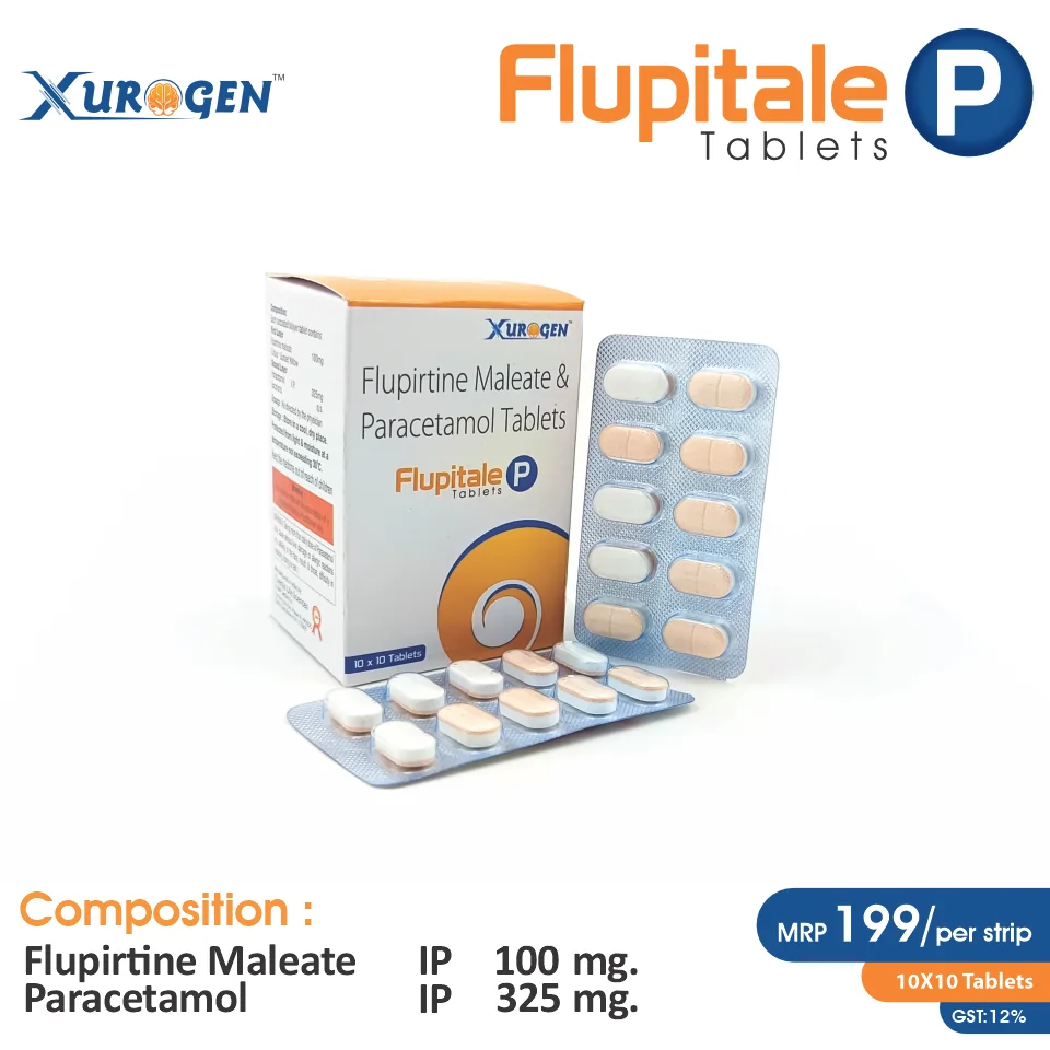 Flupirtine (100mg) + Paracetamol (325mg) Tablet Flupitale P Tablet
