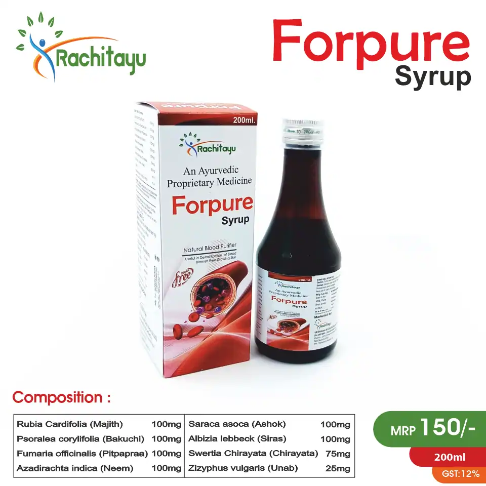 Forpure Natural Blood Purifier Syrup (Mandoor, Ashwagandha, Amla ...