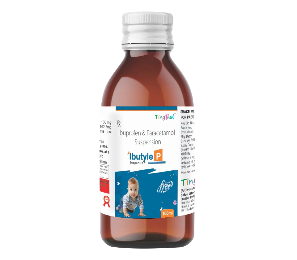 Ibuprofen (100mg) + Paracetamol (125mg) – Ibutyle P Suspension