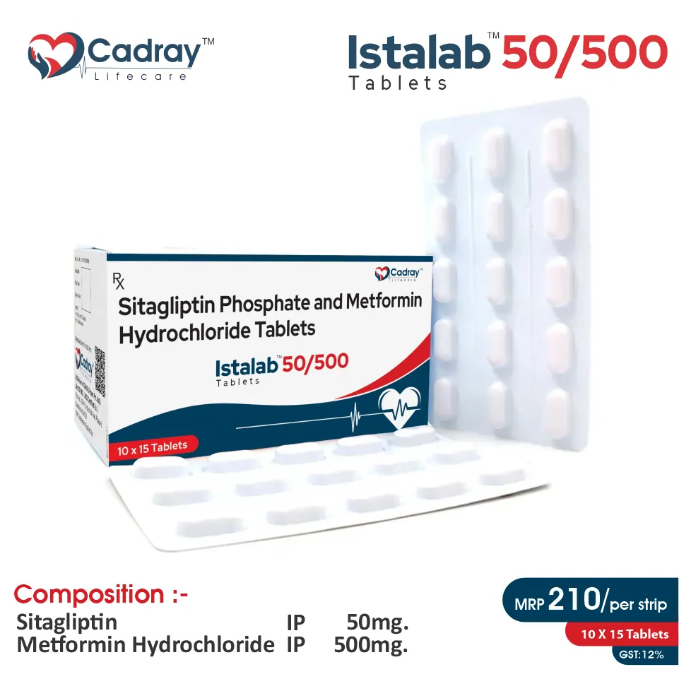 Sitagliptin Phosphate I.P. 50mg + Metformin HCL I.P. 500mg Istalab 50 ...