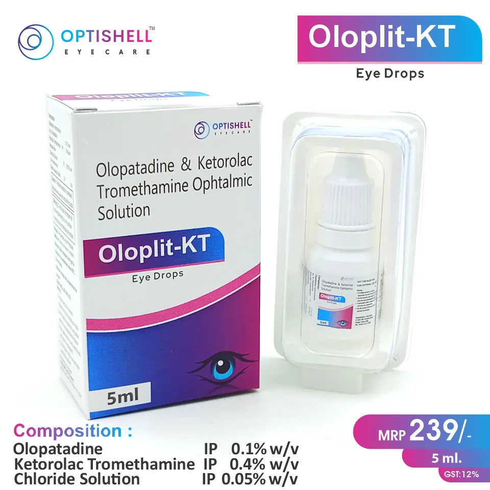 Oloplit KT Eye Drops (Ketorolac 0.4% w/v + Olopatadine 0.1% w/v)