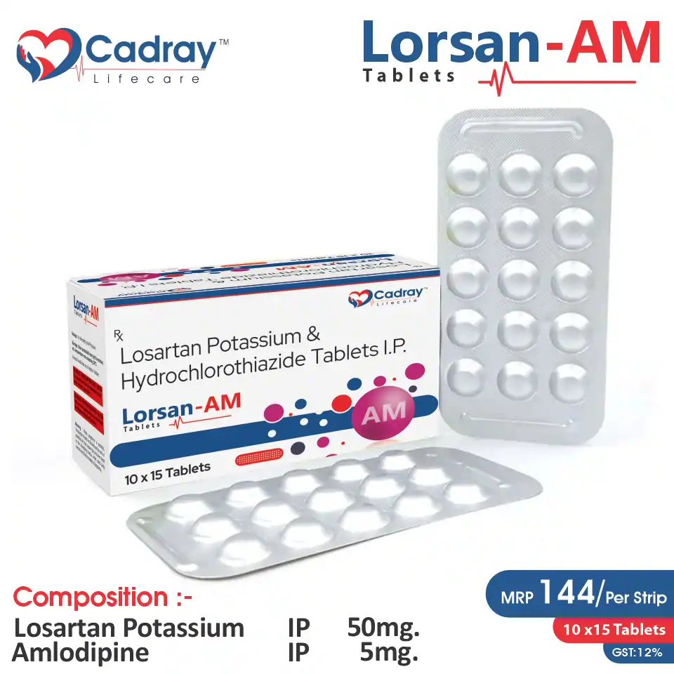 Losartan 50mg + Amlodipine 5mg Lorsan AM Tablet