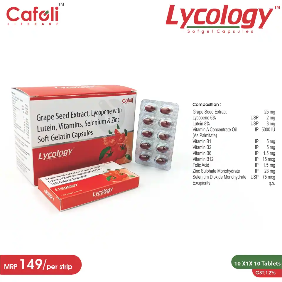 Lycology Softgel (Grape Seed Extract 25mg + Lycopene 6% USP 2mg ...