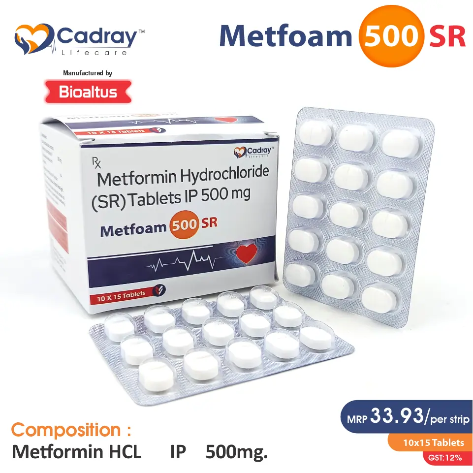 Metfoam 500 SR (Metformin 500mg (S.R.) Tablets)
