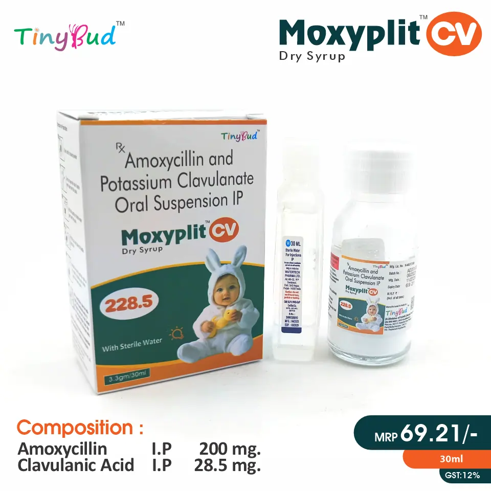 Moxyplit CV 228.5 Dry Syrup (Amoxycillin 200mg + Clavulanic Acid 28.5mg)
