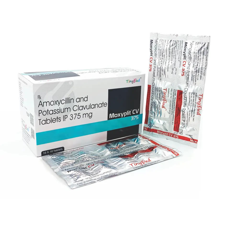 Moxyplit CV 375 Tablet (Amoxycillin 250mg + Clavulanic Acid 125mg)
