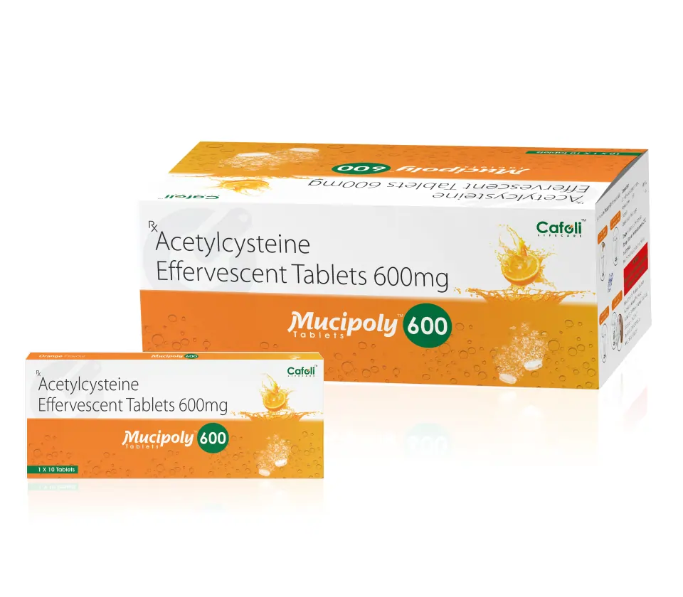 Mucipoly 600 Effervescent Tablet (Acetylcysteine 600mg)