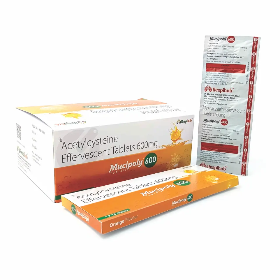 Mucipoly 600 Effervescent Tablet (Acetylcysteine 600mg)