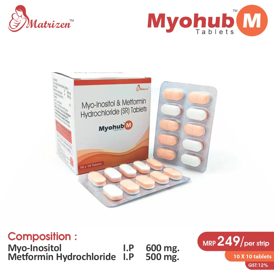 Metformin (500mg) + Myo-Inositol (600mg) – Myohub M Tablet