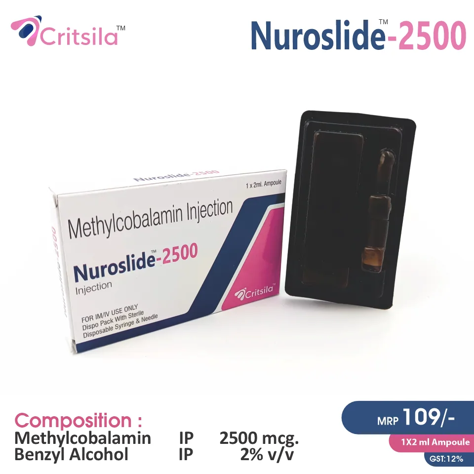Nuroslide 2500 Injection (Methylcobalamin 2500mcg)