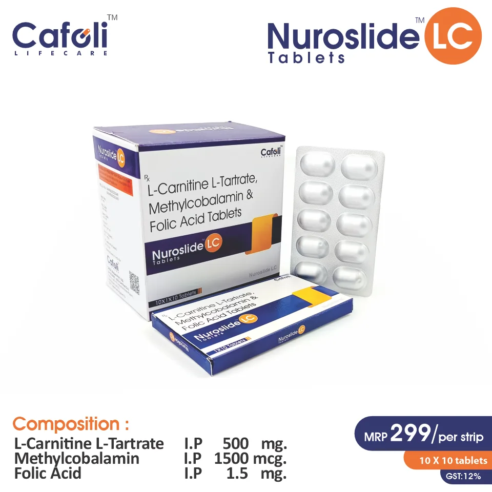 Folic Acid (1.5mg) + L-Carnitine L-Tartrate (500mg) + Methylcobalamin ...