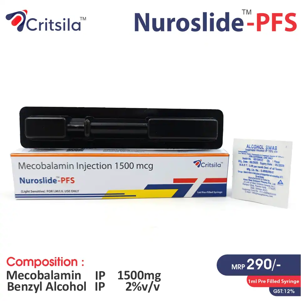Nuroslide PFS Injection Mecobalamin 1500mcg Injection