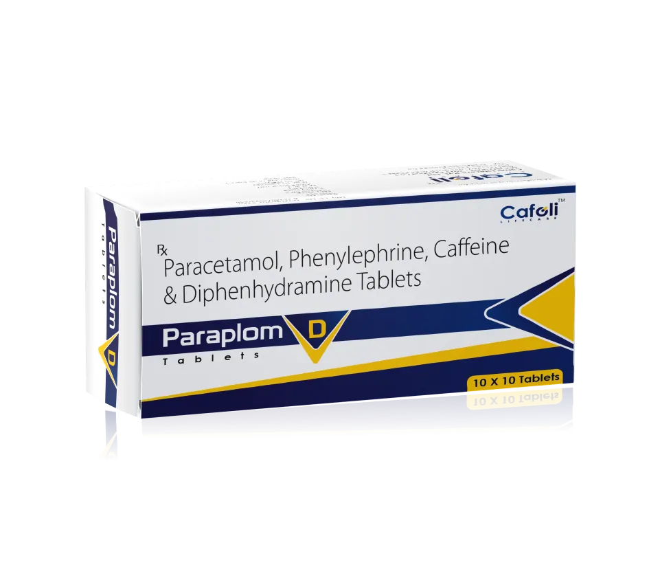 Paraplom Cold Tablet (Caffeine 30mg + Diphenhydramine 25mg ...