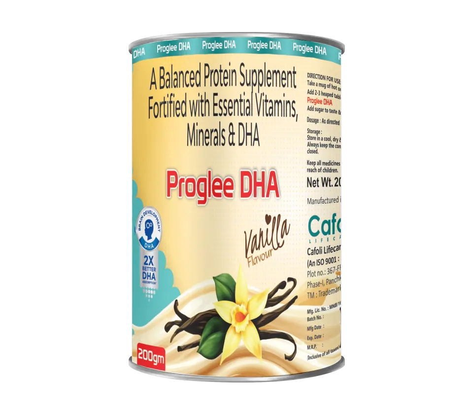 Proglee DHA Vanilla Flavour Protein Powder (Protein Powder with DHA)