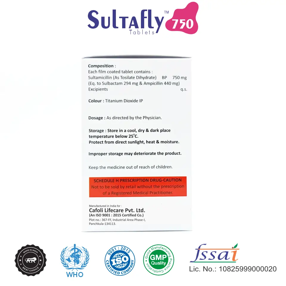 Sultamicillin 750mg - Sultafly 750
