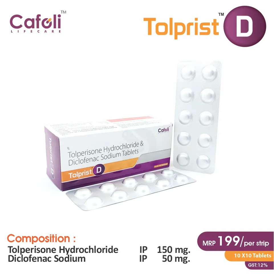 Tolperisone (150mg) + Diclofenac (50mg) Tablet – Tolprist D