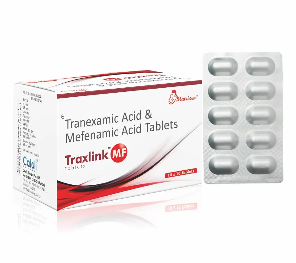 Traxlink MF Tablet (Tranexamic Acid (500mg) + Mefenamic Acid (250mg))